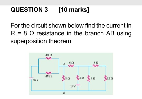 Solved QUESTION 3 [10 marks] For the circuit shown below | Chegg.com
