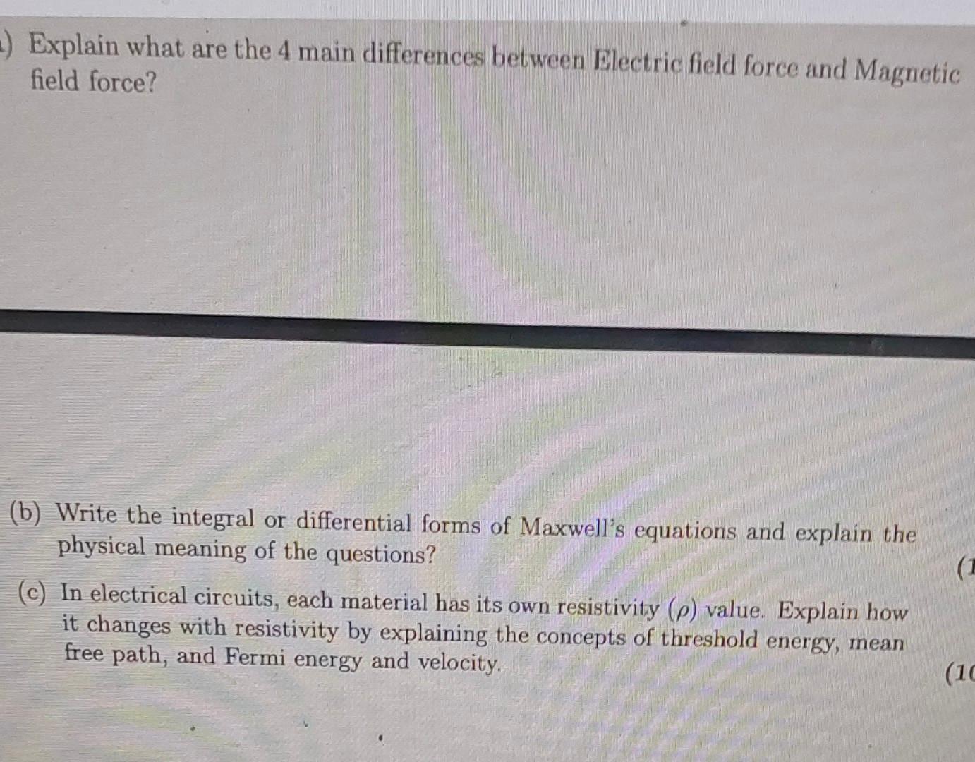 Solved Explain what are the 4 main differences between | Chegg.com
