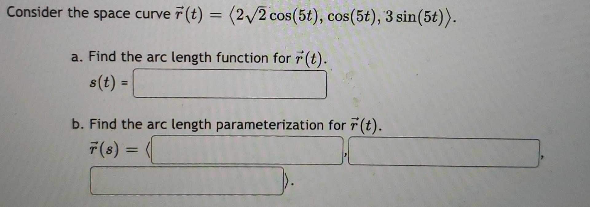 Solved Given the vector function r(t)= t,−t5,5t3+3 Find the | Chegg.com