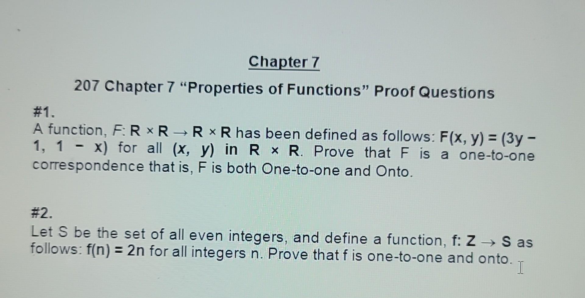 Solved \#1. A function, F:R×R→R×R has been defined as | Chegg.com