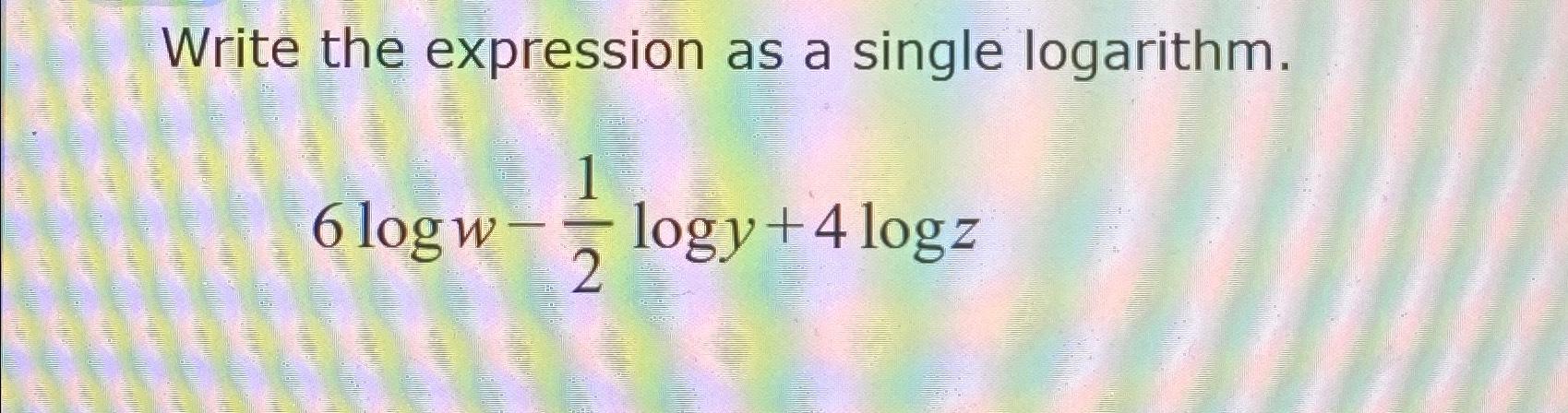 Solved Write the expression as a single | Chegg.com