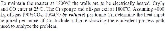 Solved Fluidized Bed Roaster for Cr2O3 Reduction CO2 + CO | Chegg.com