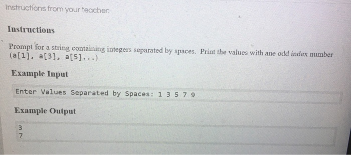 Solved Instructions from your teacher. Instructions Prompt | Chegg.com