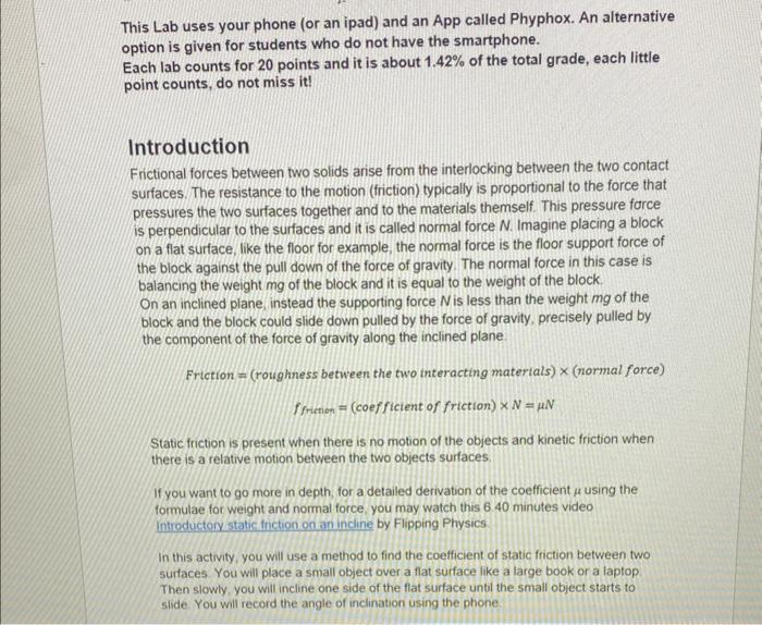 1. Place the flat object on a flat horizontal surface | Chegg.com