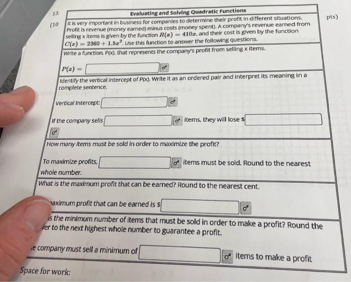 Solved \begin{tabular}{l} 13. Evaluating and solving | Chegg.com