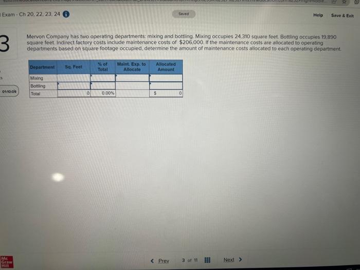 Solved Mervon Company has two operating departments: mixing | Chegg.com