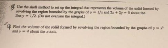 Solved & Use the shell method to set up the integral that | Chegg.com