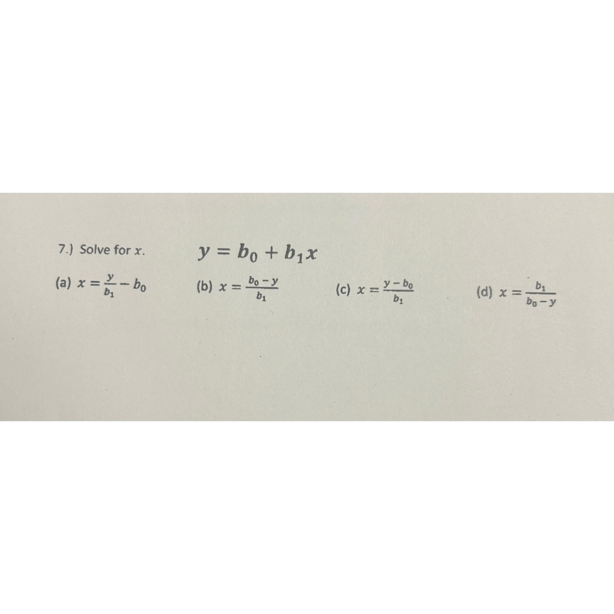 Solved 7.) ﻿Solve for | Chegg.com