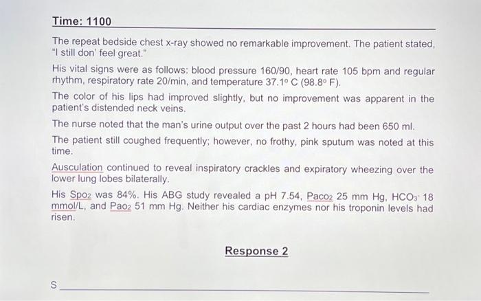 Solved Case Study Pulmonary Edema ADMITTING HISTORY A | Chegg.com