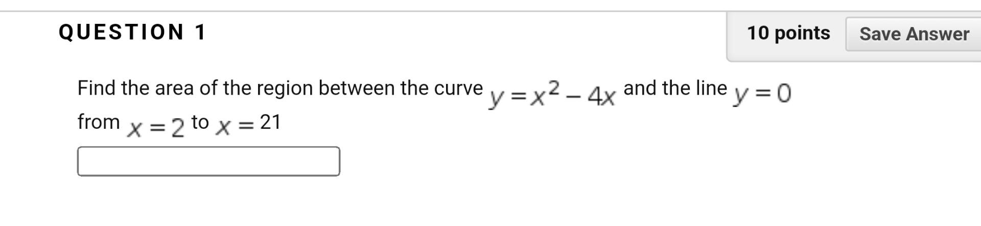 Solved Find the area of the region between the curve y=x2−4x | Chegg.com