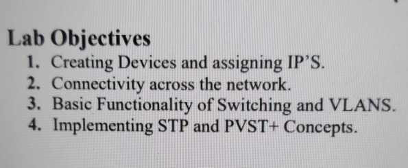 Solved Lab Objectives 1. Creating Devices and assigning | Chegg.com