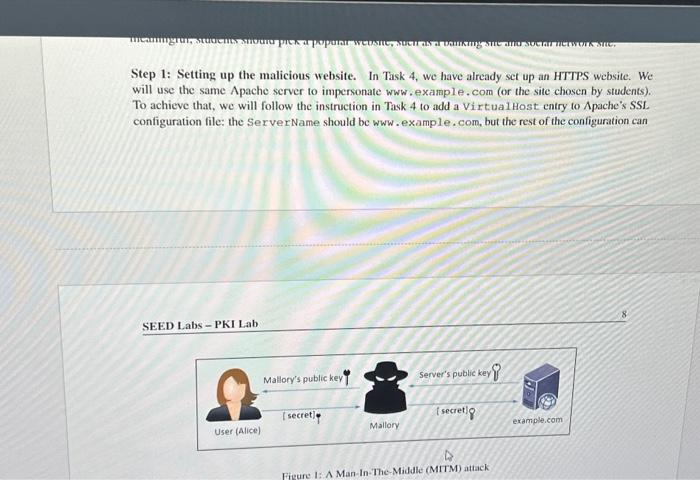 Solved I'm3.5 Task 5: Launching a Man-In-The-Middle Attack | Chegg.com