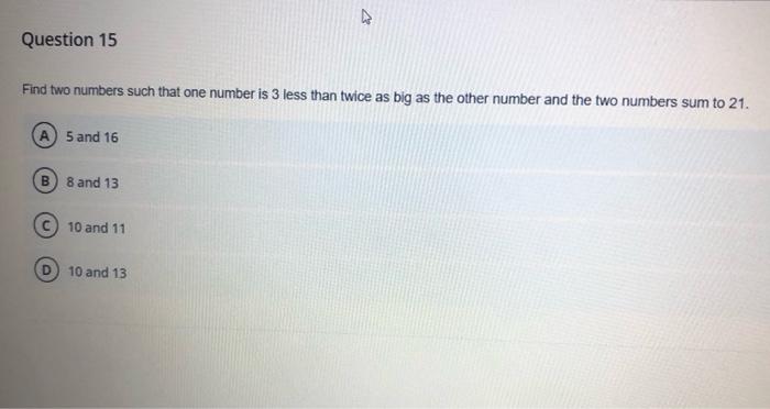 [Solved]: Find two numbers such that one number is 3 less t