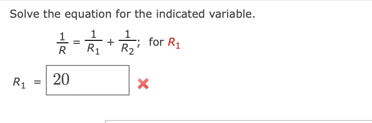 Solved Solve the equation for the indicated | Chegg.com