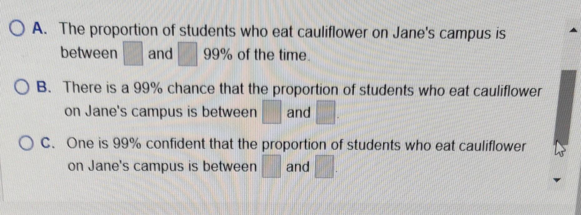 Solved Jane wants to estimate the proportion of students on | Chegg.com