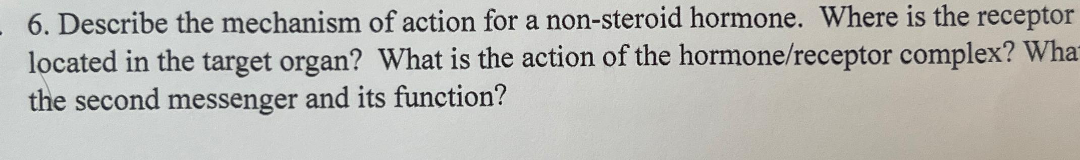 Solved Describe the mechanism of action for a non-steroid | Chegg.com