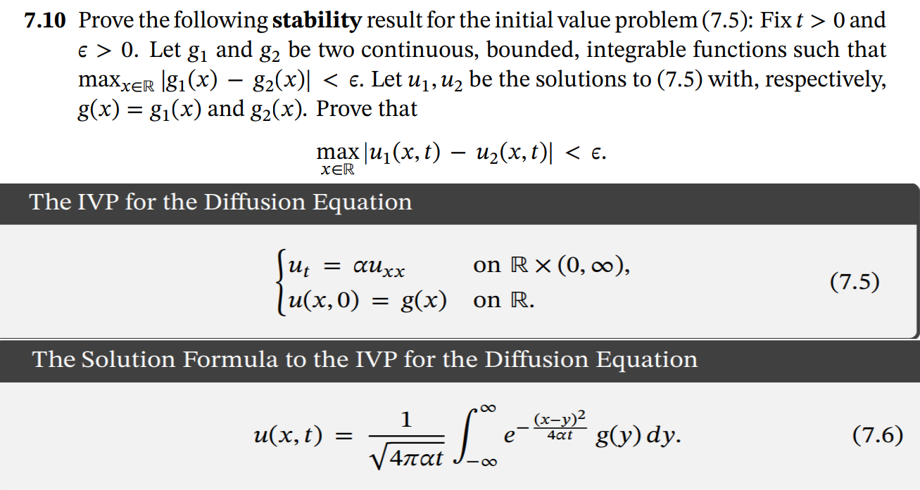 Solved 7.10 ﻿Prove the following stability result for the | Chegg.com