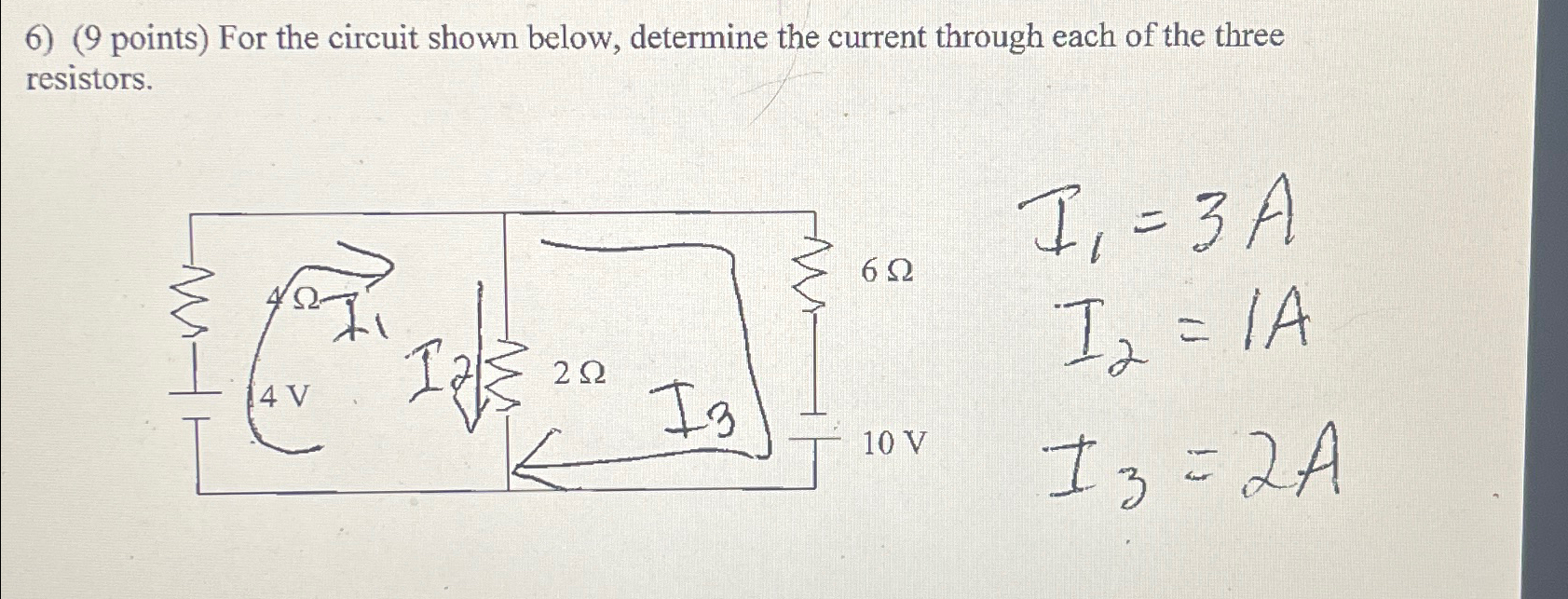 Solved (9 ﻿points) ﻿For the circuit shown below, determine | Chegg.com