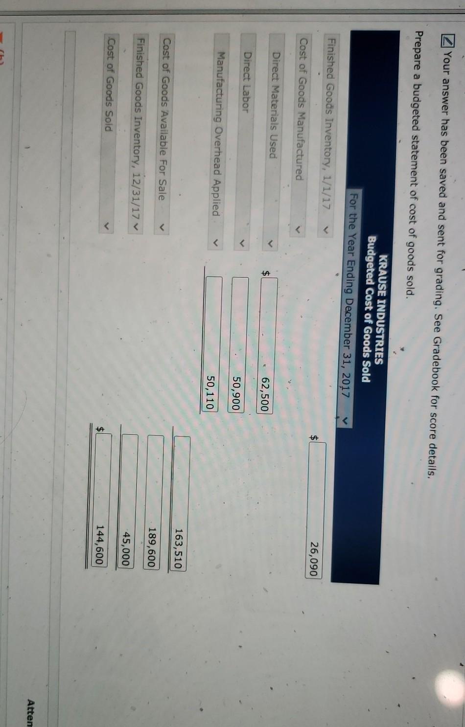Solved Problem 23-6A (Part Level Submission) Krause | Chegg.com