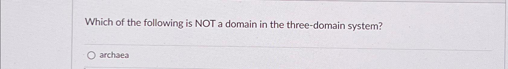 Solved Which of the following is NOT a domain in the | Chegg.com
