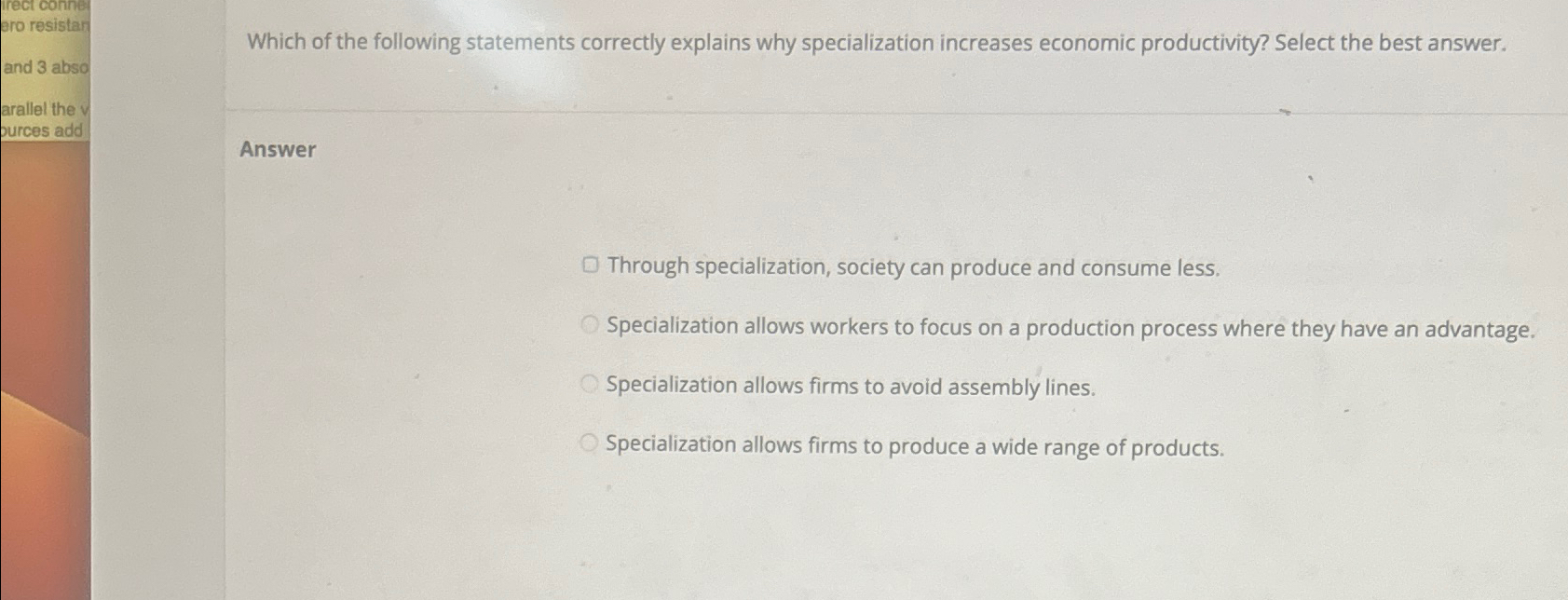 Solved Which of the following statements correctly explains | Chegg.com