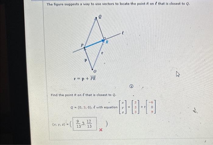 Solved The figure suggests a way to use vectors to locate | Chegg.com