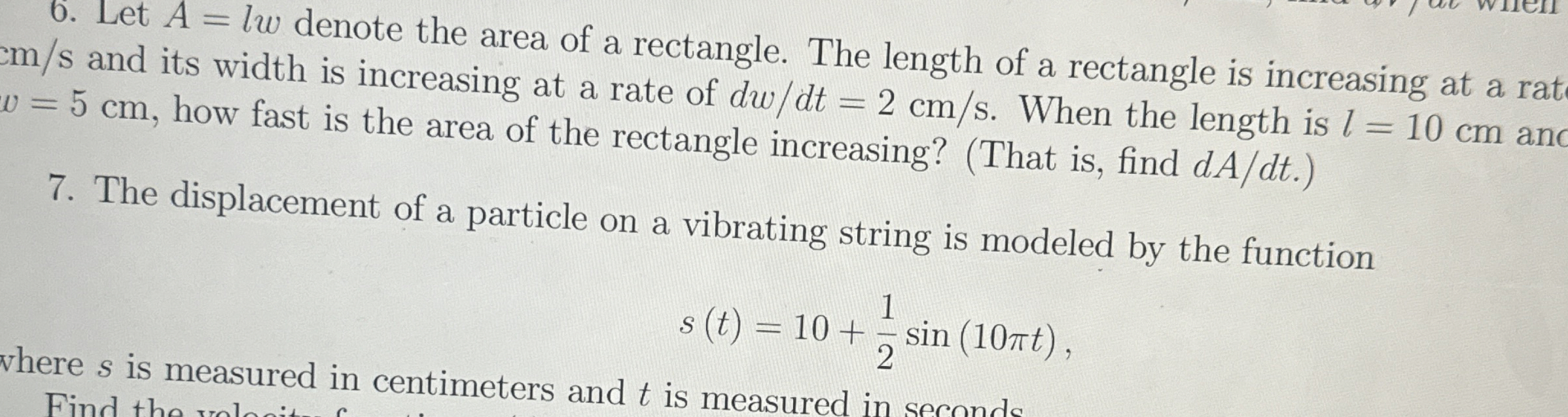 Solved The displacement of a particle on a vibrating string | Chegg.com
