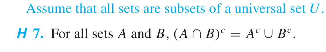 Solved Assume that all sets are subsets of a universal set | Chegg.com