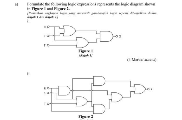 Solved Formulate the following logic expressions represents | Chegg.com