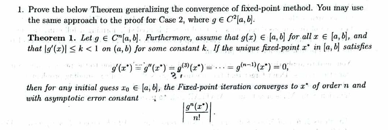 Solved Prove the below Theorem generalizing the convergence | Chegg.com