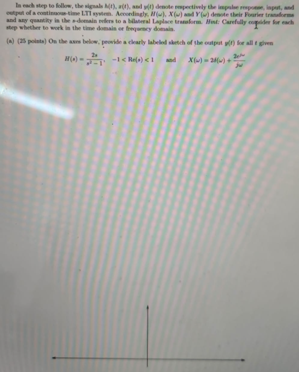 Solved In each step to follow, the signals h(t),x(t), ﻿and | Chegg.com