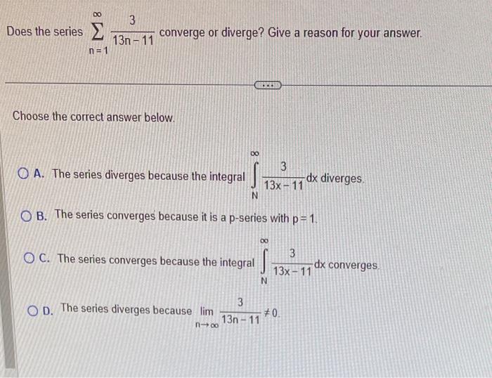 Solved Does the series \\( \\sum_{n=1}^{\\infty} | Chegg.com