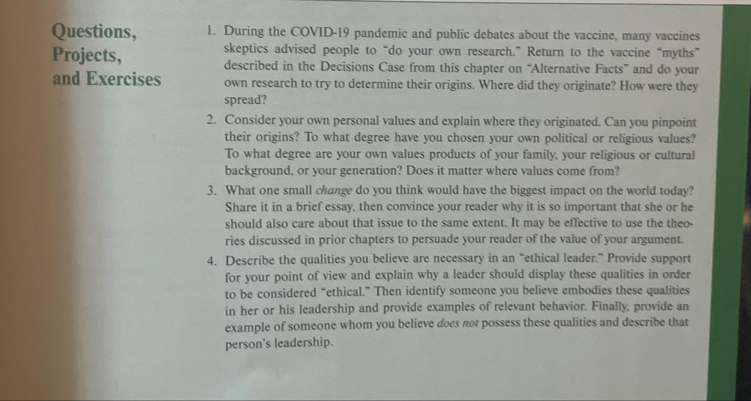 Solved Questions, Projects, and ExercisesDuring the COVID-19 | Chegg.com