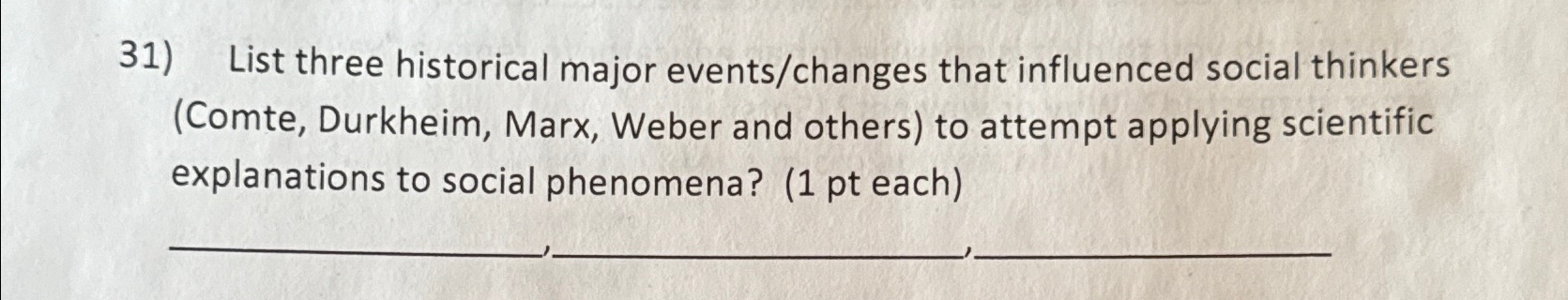 Solved List three historical major events/changes that | Chegg.com