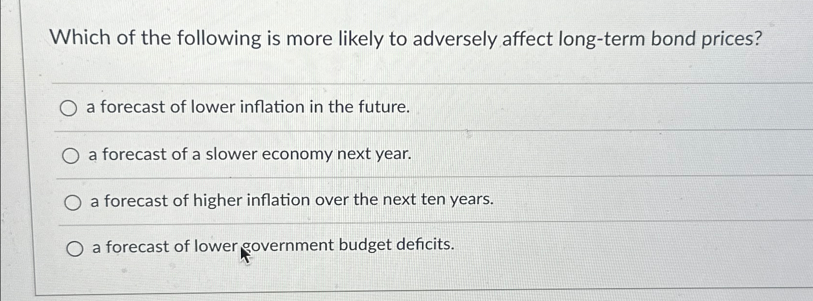 Solved Which of the following is more likely to adversely | Chegg.com