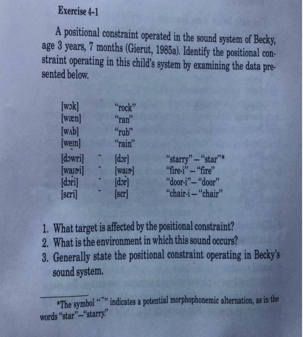 Solved Exercise 4-1A positional constraint operated in the | Chegg.com