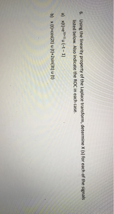 Solved 6. Using the linearity property of the Laplace | Chegg.com