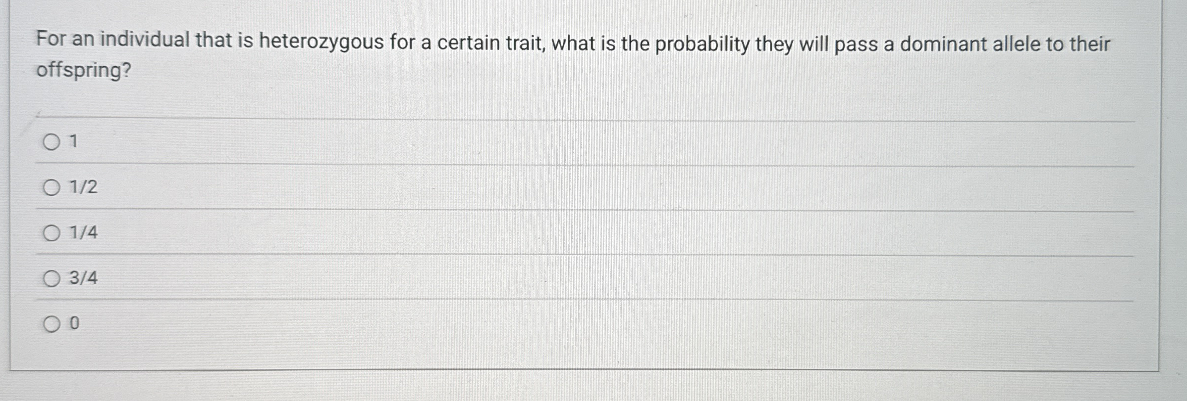 Solved For an individual that is heterozygous for a certain | Chegg.com