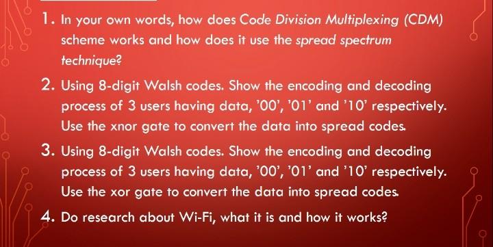 Solved 1. In your own words, how does Code Division | Chegg.com