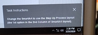 Solved Task InstructionsChange the SmartArt to use the Step | Chegg.com