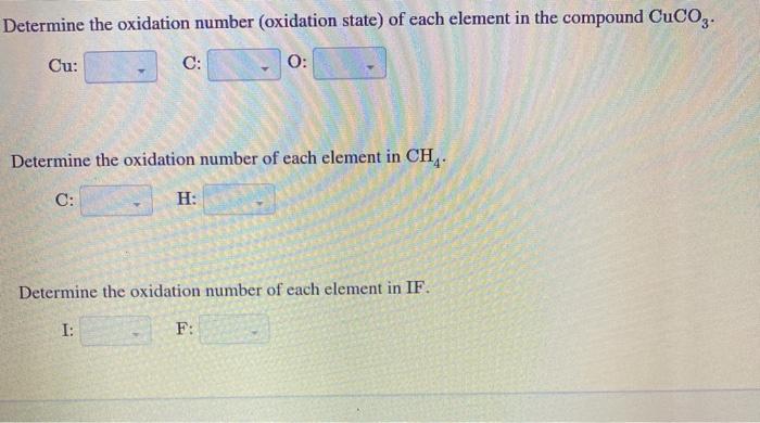Solved Determine the oxidation number (oxidation state) of | Chegg.com