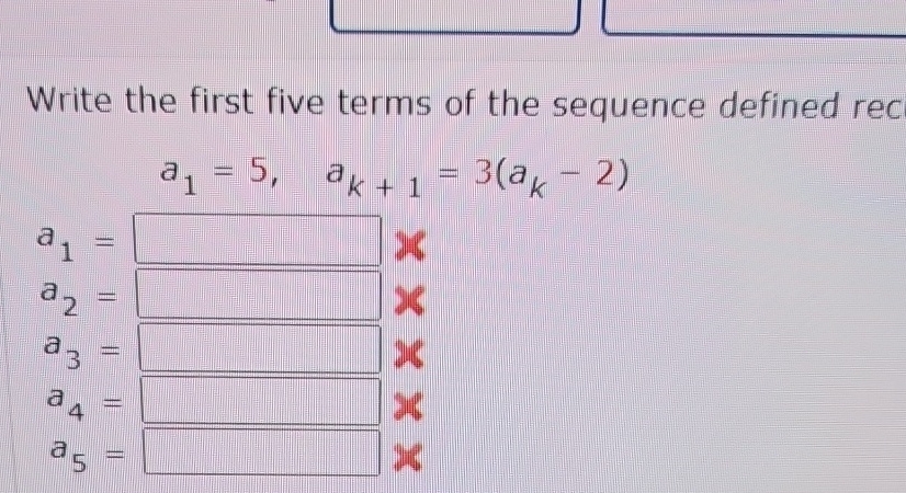 Solved Write the first five terms of the sequence defined | Chegg.com