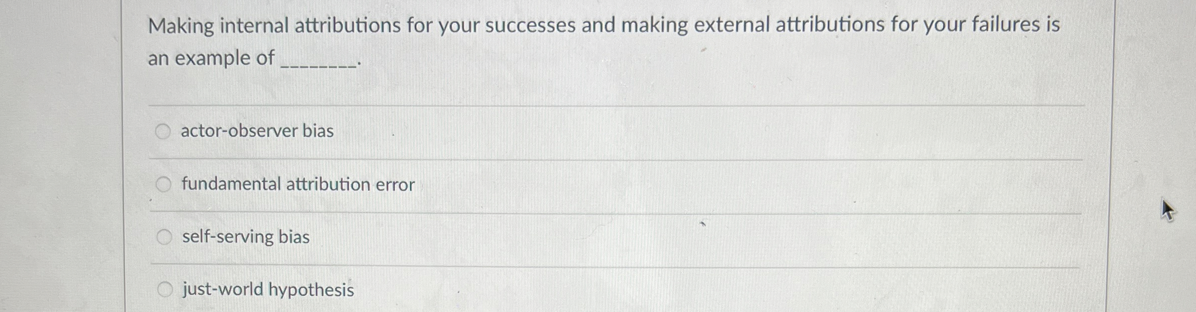 Solved Making internal attributions for your successes and | Chegg.com