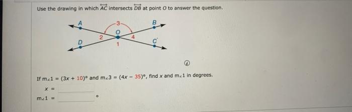 Solved Use the drawing in which AC intersects DB at point O | Chegg.com