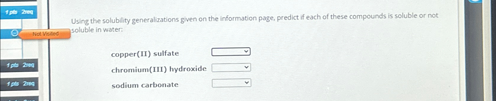 Solved 2regUsing the solubility generalizations given on the | Chegg.com