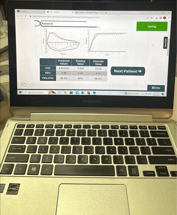 Observation 3: Patient A Spirometry Graph | Chegg.com