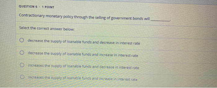 Solved QUESTION 3.1 POINT Countercyclical monetary policy | Chegg.com