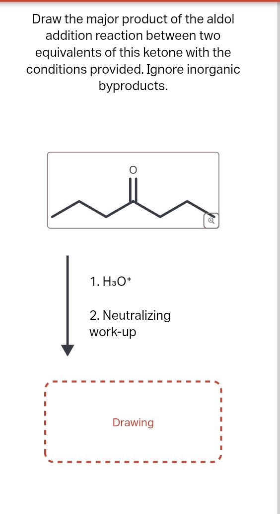 Solved Draw the major product of the aldol addition reaction | Chegg.com