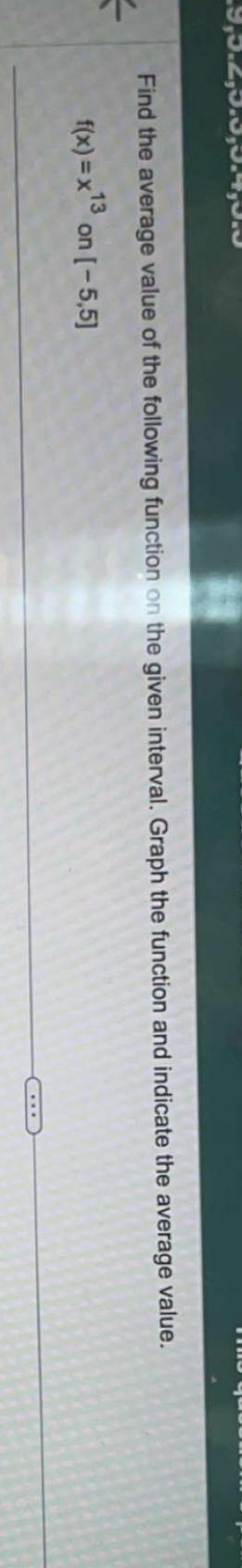 Solved Find the average value of the following function on | Chegg.com