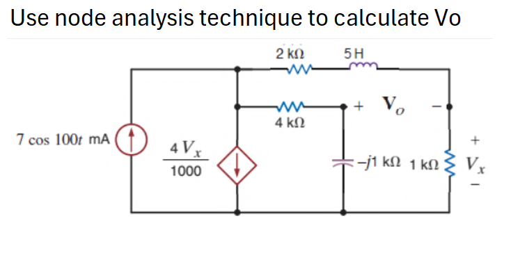 Solved Utilice la técnica de análisis de nodos para calcular | Chegg.com